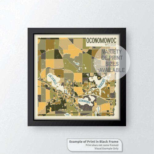 Legend Lake Wisconsin Art Map Print menominee County by - Etsy