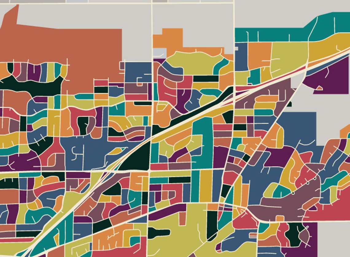 Sun Prairie, Wisconsin City Art Map Print (dane County) by James Steeno ...