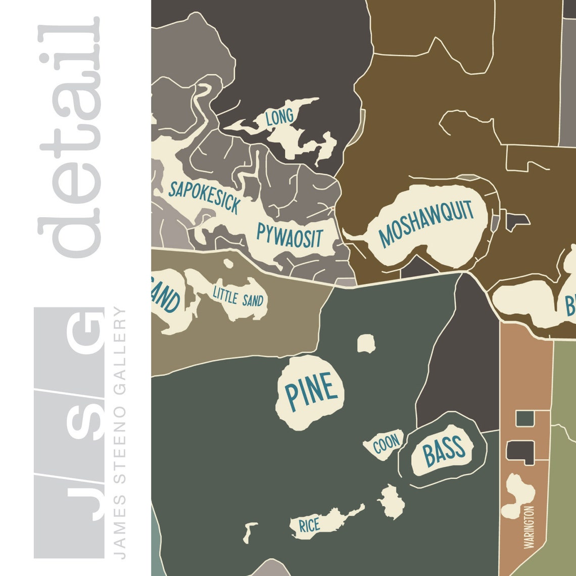 Legend Lake Wisconsin Art Map Print menominee County by | Etsy