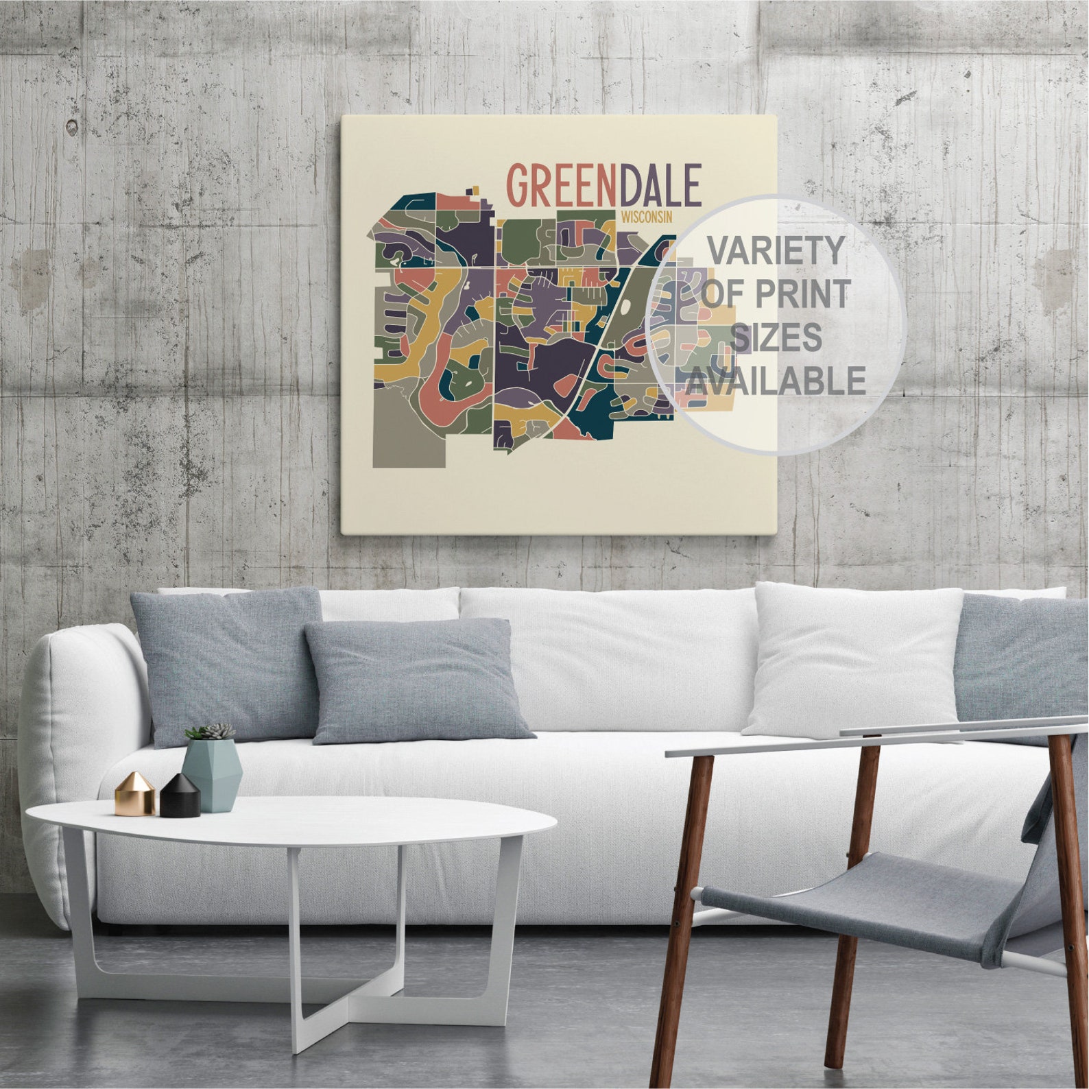Greendale, Wisconsin City Art Map Print (milwaukee County) by James ...