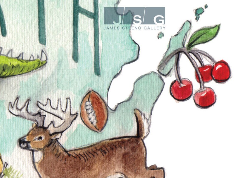 Up North Wisconsin Fun Map Watercolor Art Print by James - Etsy