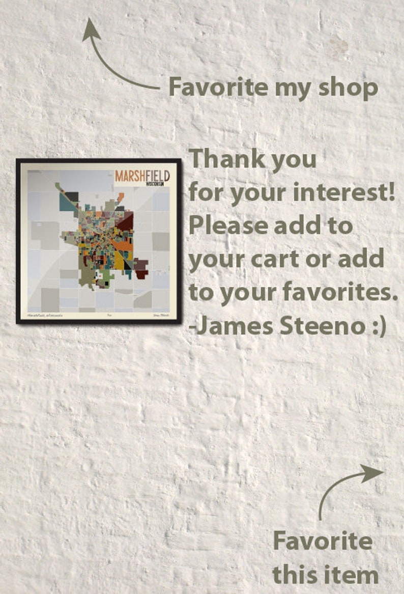 Marshfield Wisconsin City Art Map Print wood County and - Etsy