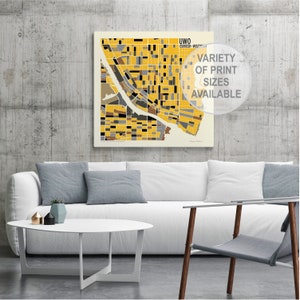 UWO – Oshkosh, Wisconsin University Campus Art Map Print (UW-OH) by ...