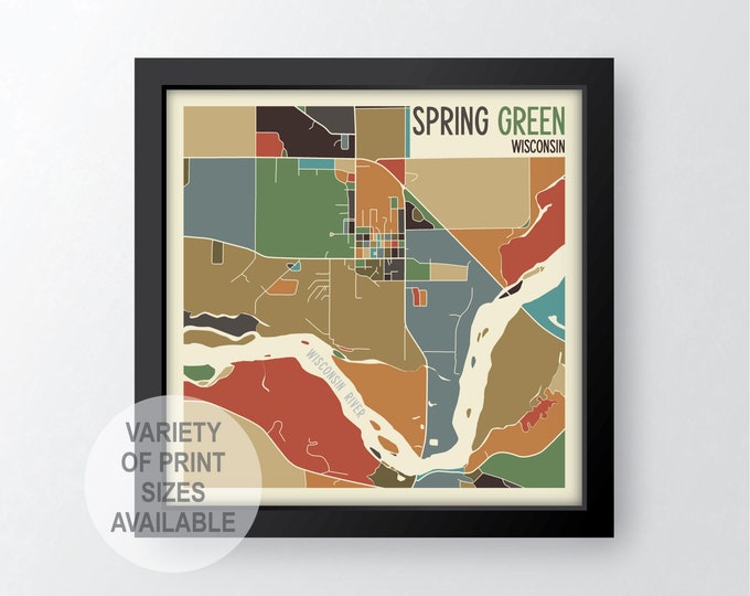 Wisconsin Rivers Watercolor Map Art Print by James Steeno | Etsy