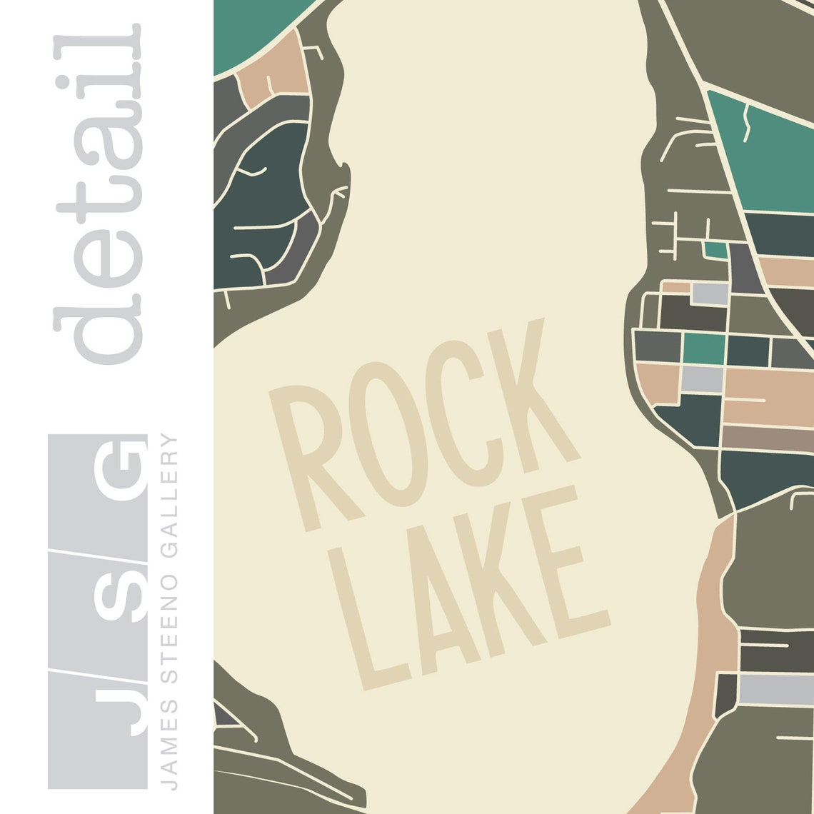 Lake Mills Wisconsin Art Map Print jefferson County Rock | Etsy