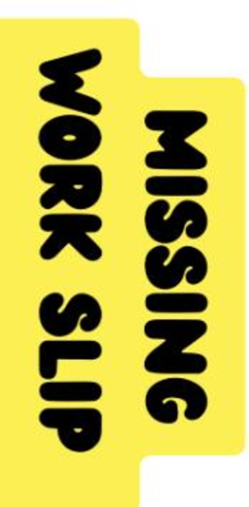 Editable Simple Missing Work Slip Template | Student Accountability ...