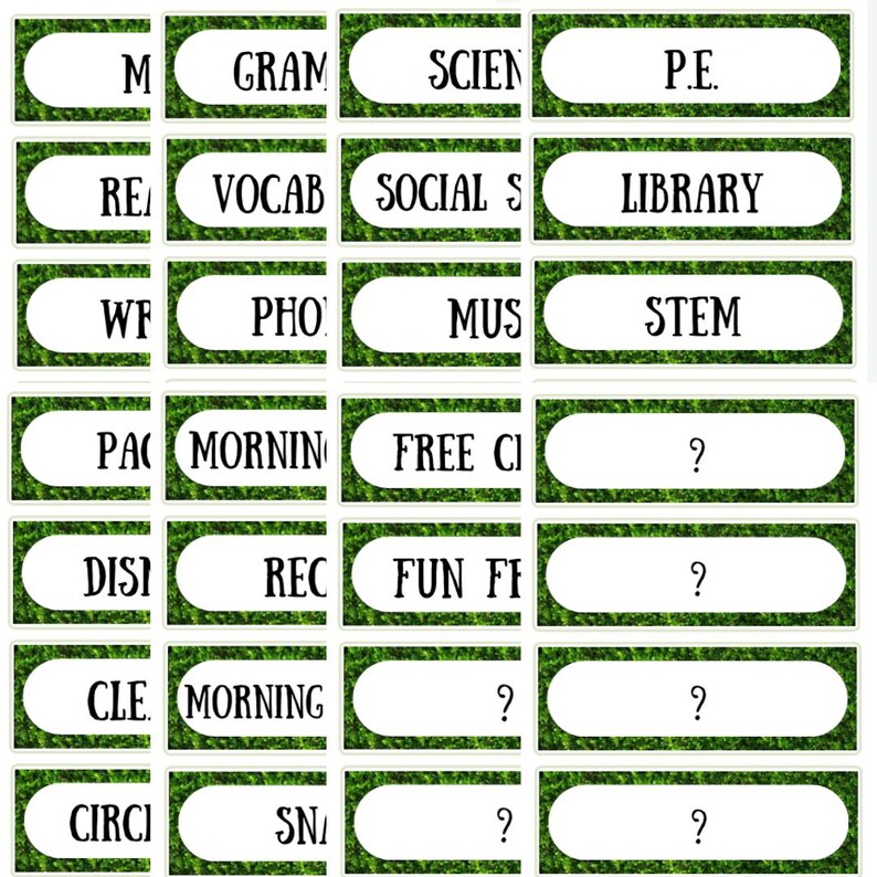 Editable Classroom Subject Schedule Cards: Visual Daily Routine - Canva ...