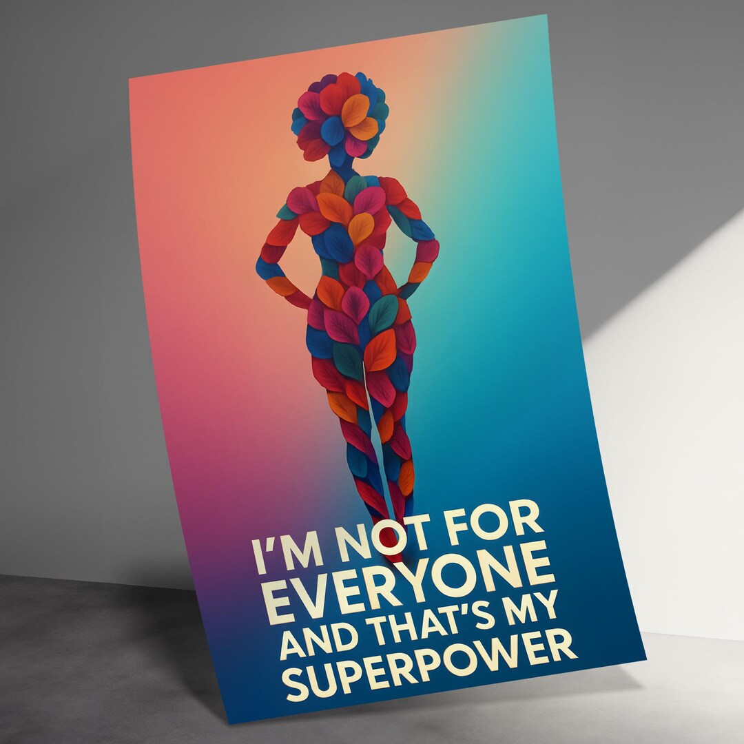 Editable Empowering Quote Wall Art – “i'm Not for Everyone and That's ...