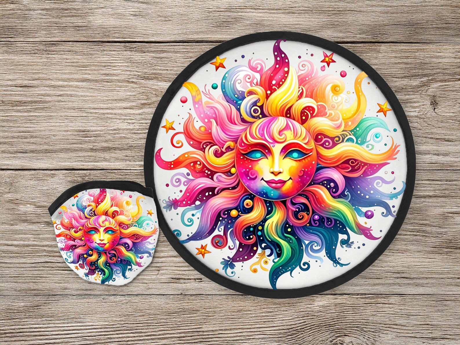 Colorful Sun Art Print: Psychedelic Cosmic Sunburst (digital Download ...