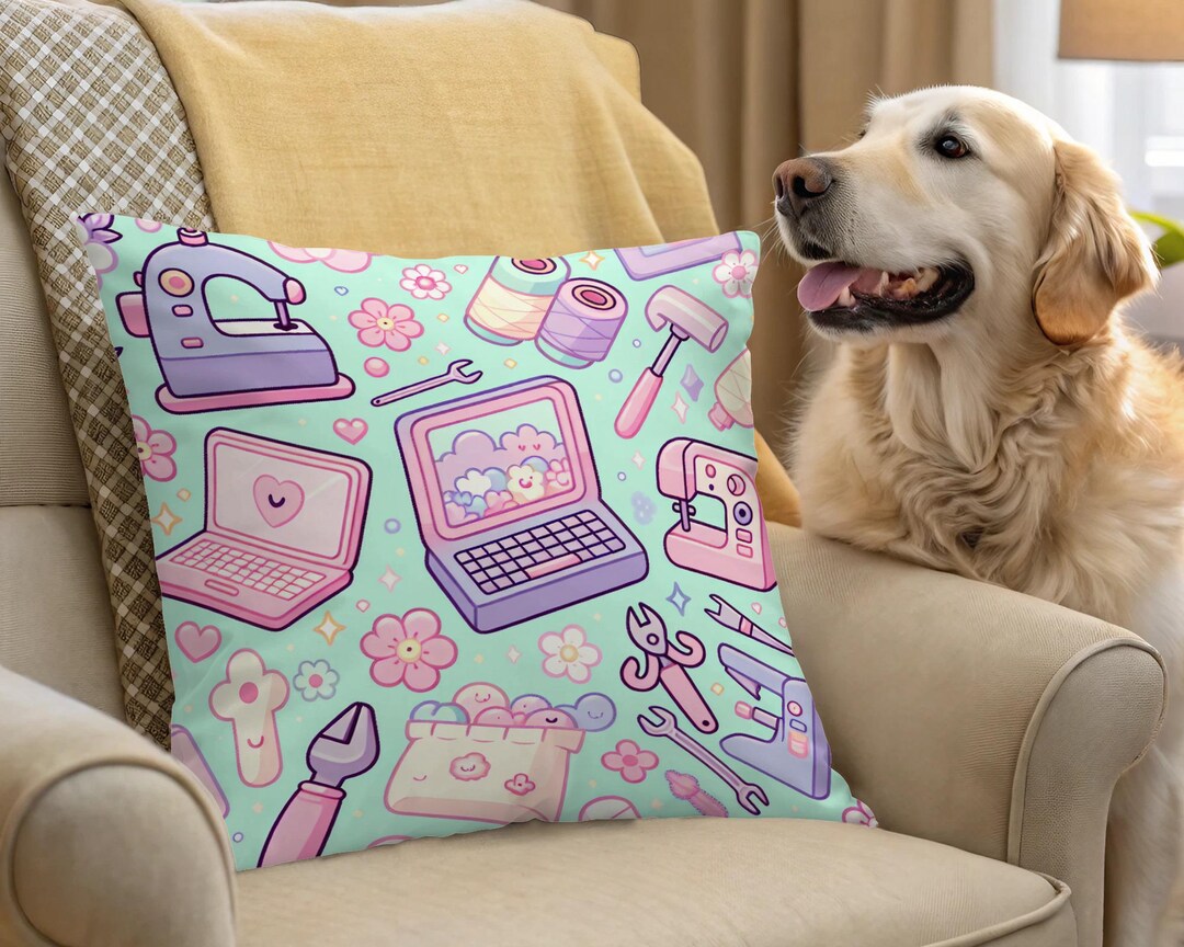 Digital Labor Day Clipart, Kawaii Tools Art, Sewing Machine Laptop ...
