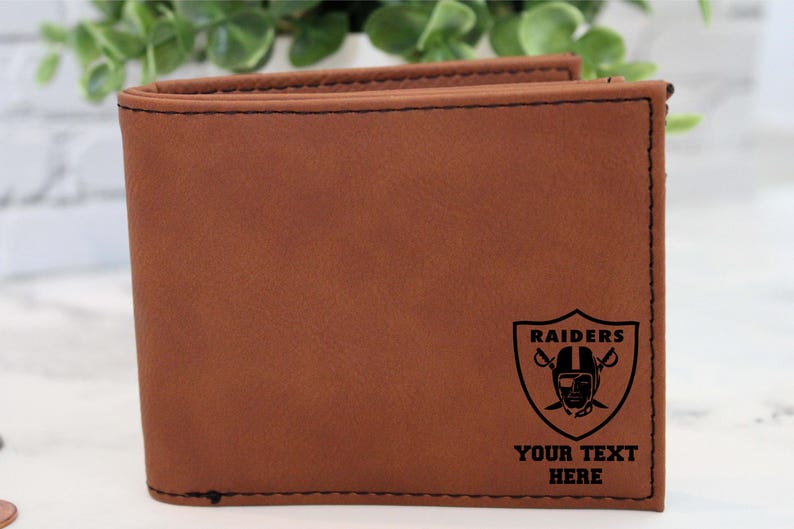 Custom NFL Teams Vegan Leather Wallet, Personalized Leatherette Wallet ...