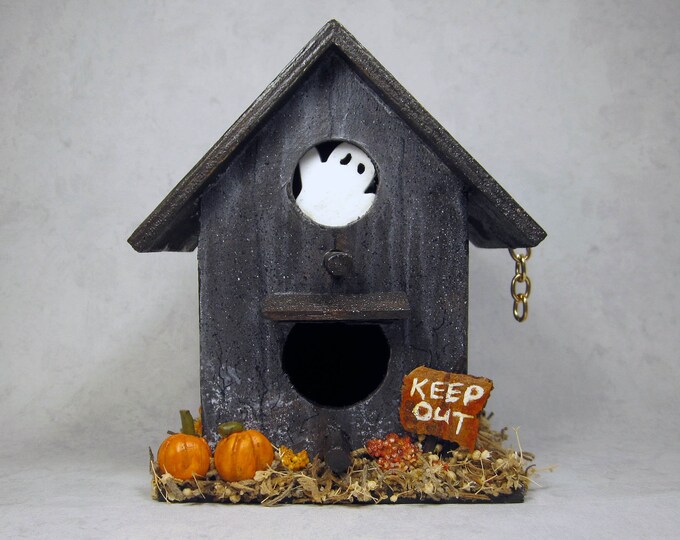 Halloween Haunted Mini Birdhouse - Etsy