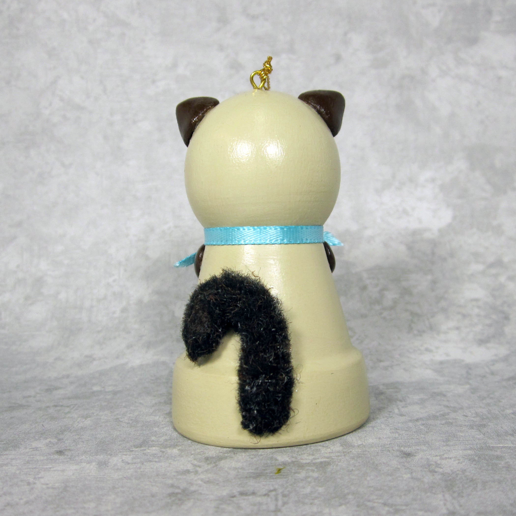 Siamese Kitty Flowerpot Bell Ornament - Etsy