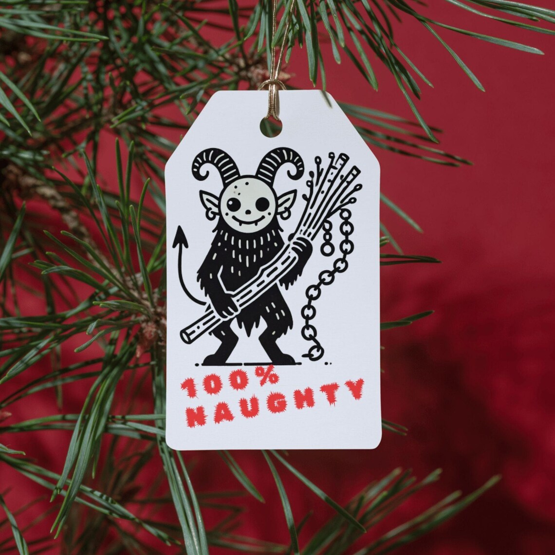 Custom Krampus Gift Tags: Dark Christmas Printable (digital Download ...