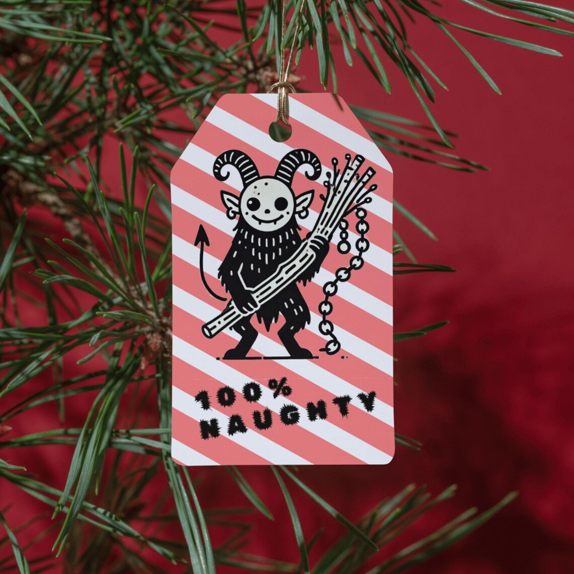 Custom Krampus Gift Tags: Dark Christmas Printable (digital Download ...