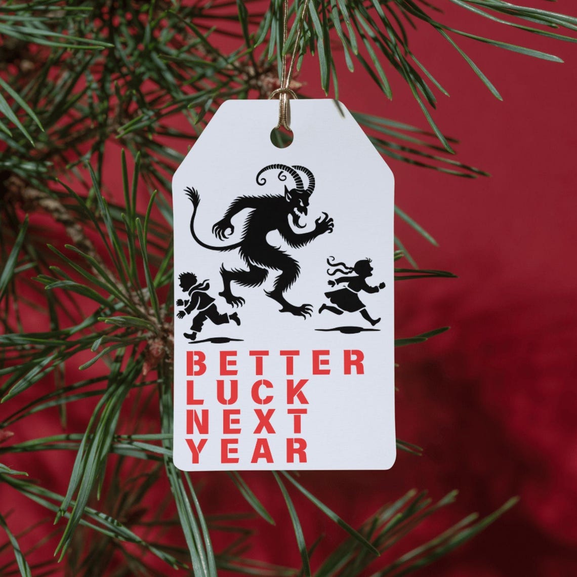 Custom Krampus Gift Tags: Dark Christmas Printable (digital Download ...