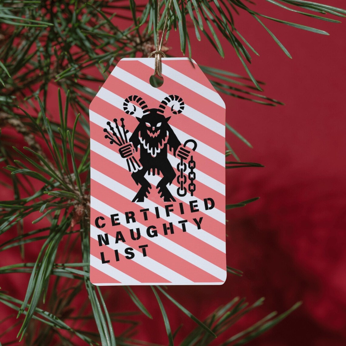 Custom Krampus Gift Tags: Dark Christmas Printable (digital Download ...