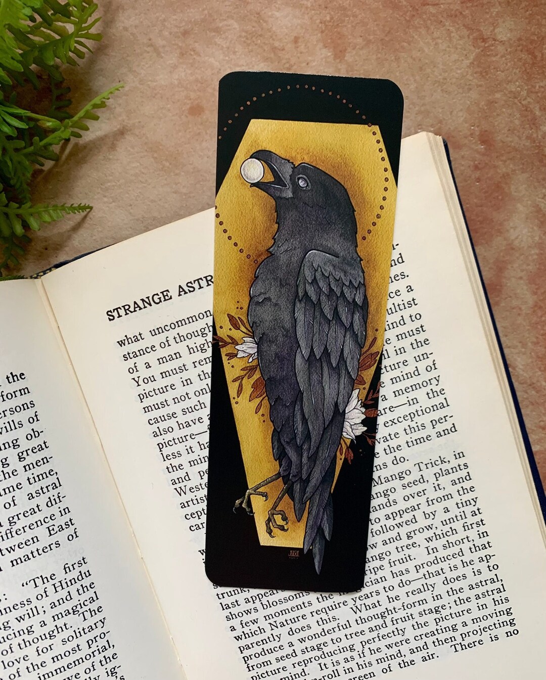 Omega Bookmark, Raven Bookmark, Crow Bookmark - Etsy