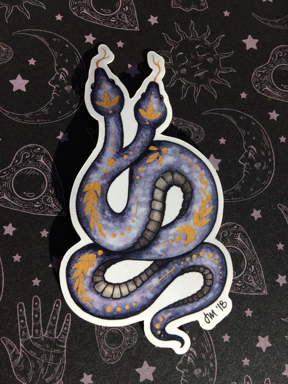 Two Headed Snake Drawing