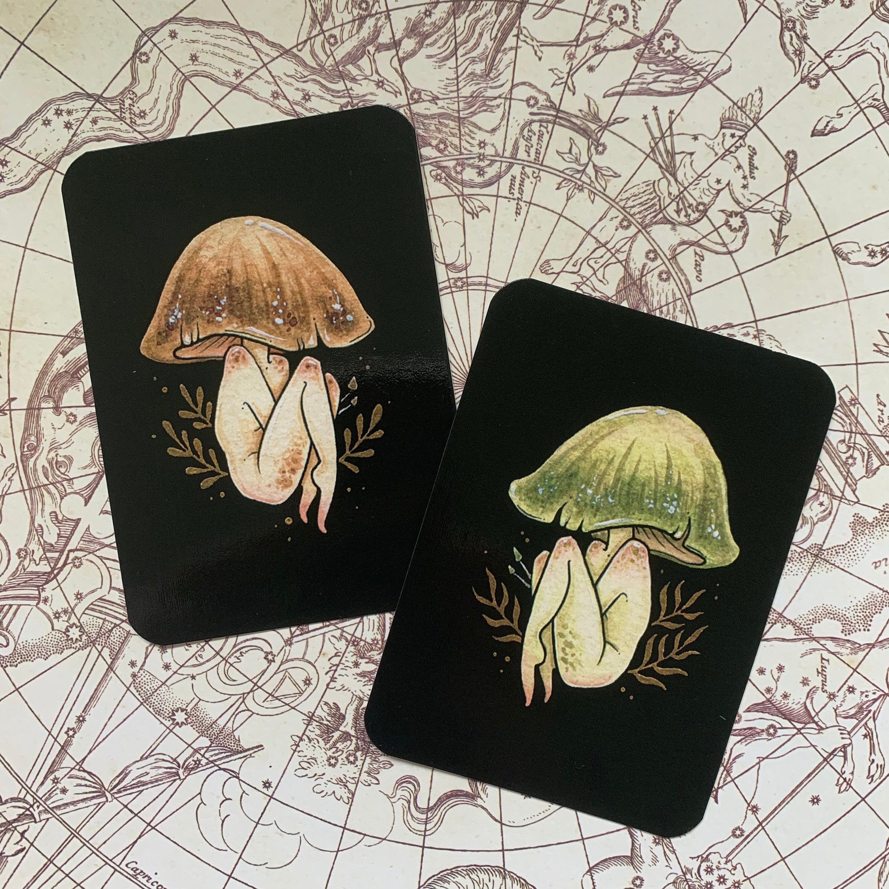 Shroom Girl Mini Print 2.5 x 3.5 Mushroom Art | Etsy
