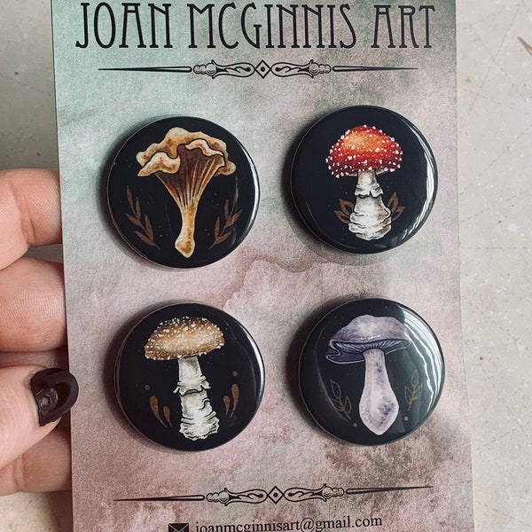Mushroom Buttons - Etsy