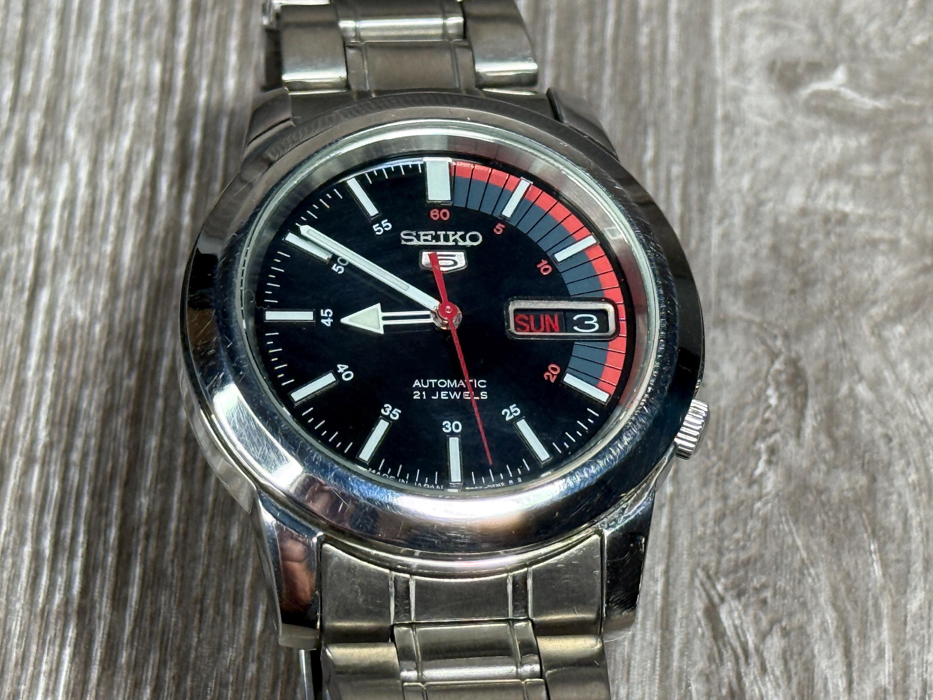 Vintage Seiko 5 Racer Dial Men's Automatic 21 Jewels 7s26-02w0 Japan ...