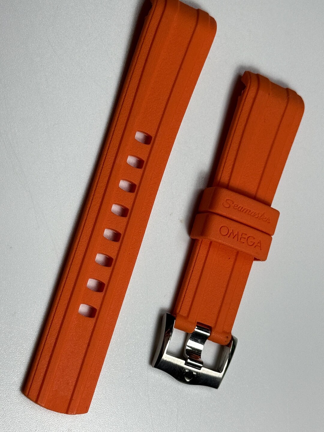 20mm New for Omega Curved Rubber Strap | Compatible With Omega ...