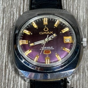 Omax Vintage Swiss Automatic Mens 17 Jewels Working Shock Protected ...