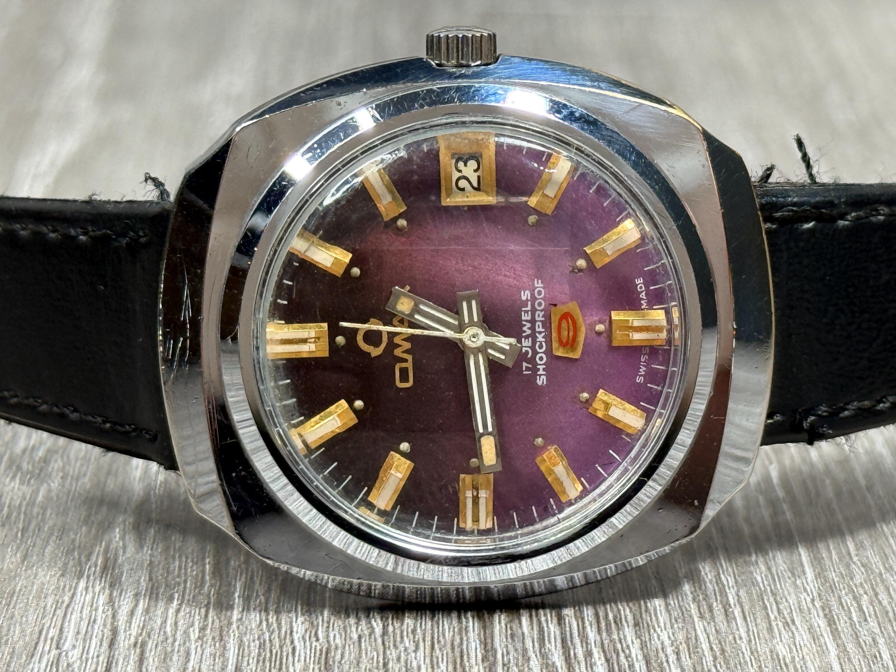 Omax Vintage Swiss Automatic Mens 17 Jewels Working Shock Protected ...