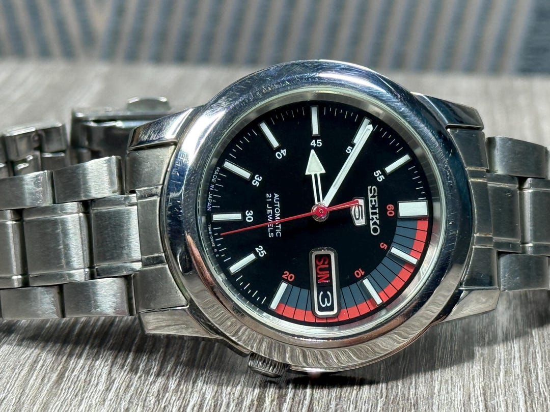 Vintage Seiko 5 Racer Dial Men's Automatic 21 Jewels 7s26-02w0 Japan ...