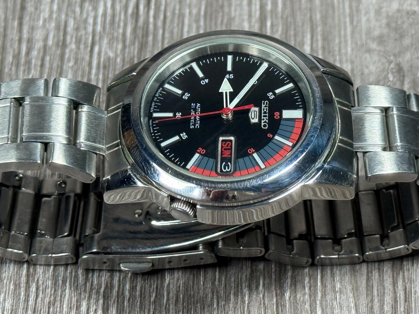 Vintage Seiko 5 Racer Dial Men's Automatic 21 Jewels 7s26-02w0 Japan ...