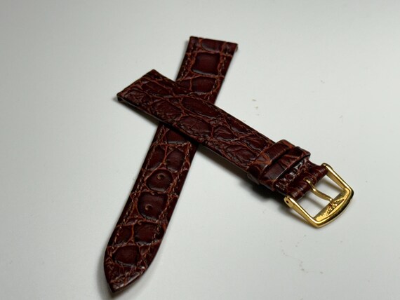 20mm Longines Brown Leather Watch Strap/band with Gol… - Gem