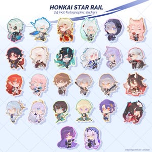Honkai Star Rail [HSR] Holographic Star Foil Stickers - Etsy