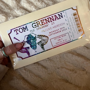 Foil Concert Ticket, Foil Theatre Ticket, Personalised Gift, Show ...