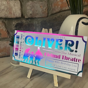 Foil Concert Ticket, Foil Theatre Ticket, Personalised Gift, Show ...