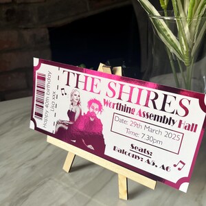 Foil Concert Ticket, Foil Theatre Ticket, Personalised Gift, Show ...
