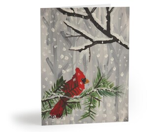 Red Cardinal Christmas Cards Single Card or Boxed Set Holiday Cards ...