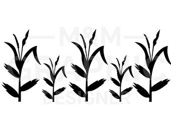 Corn Stalk SVG Corn Stalk Outline Corn Tree Svg Corn Svg - Etsy