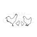 Chicken Family Outline Digital File - Etsy