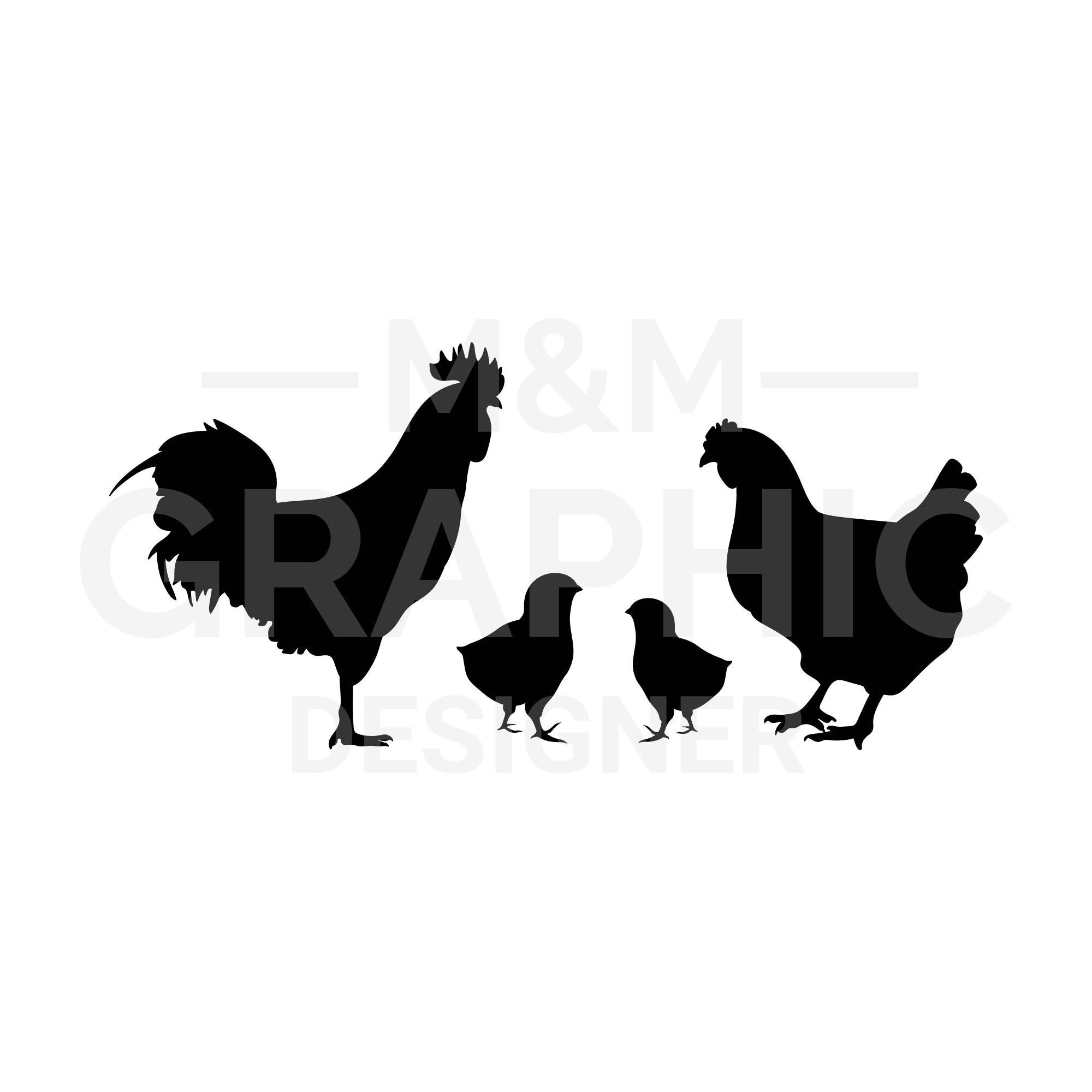 Chicken Family Digital File - Etsy