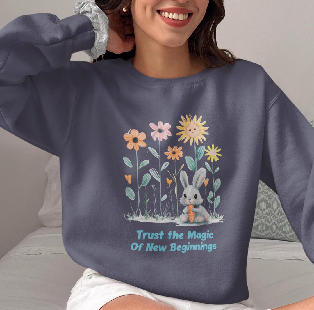 Easter Oversized Sweatshirt | Happy Easter | Gift for Her | Hoodie for ...