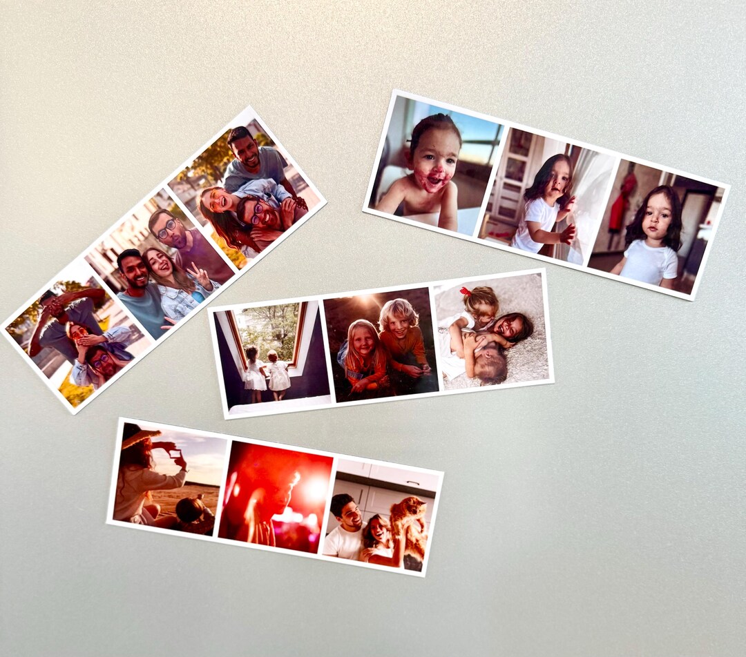 Personalised Horizontal Photo Strip Magnet – Fridge Magnet Gift ...