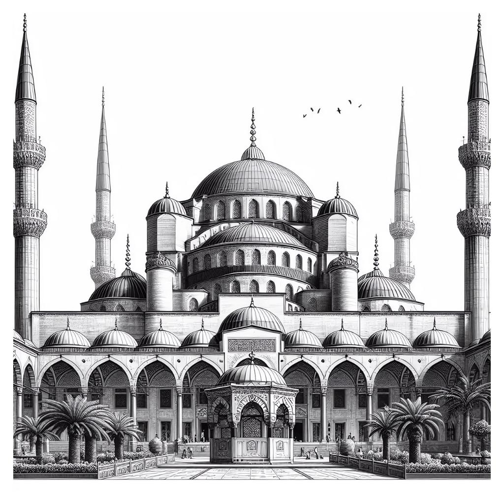 Realistic Istanbul Colouring Pages Turkish Culture & Landmarks Travel ...