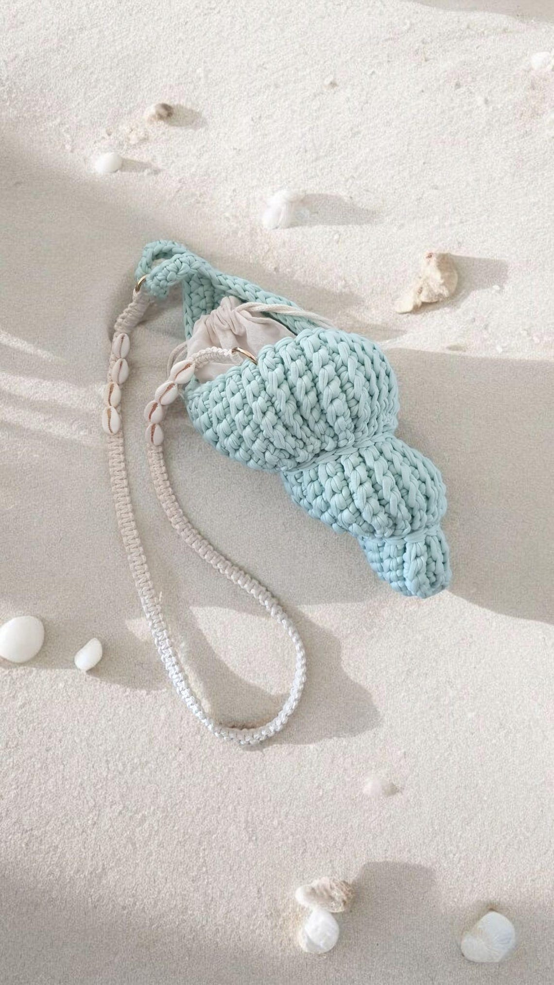 Crochet Seashell Bag, Beachy Mermaid Purse, Coastal Boho Summer ...