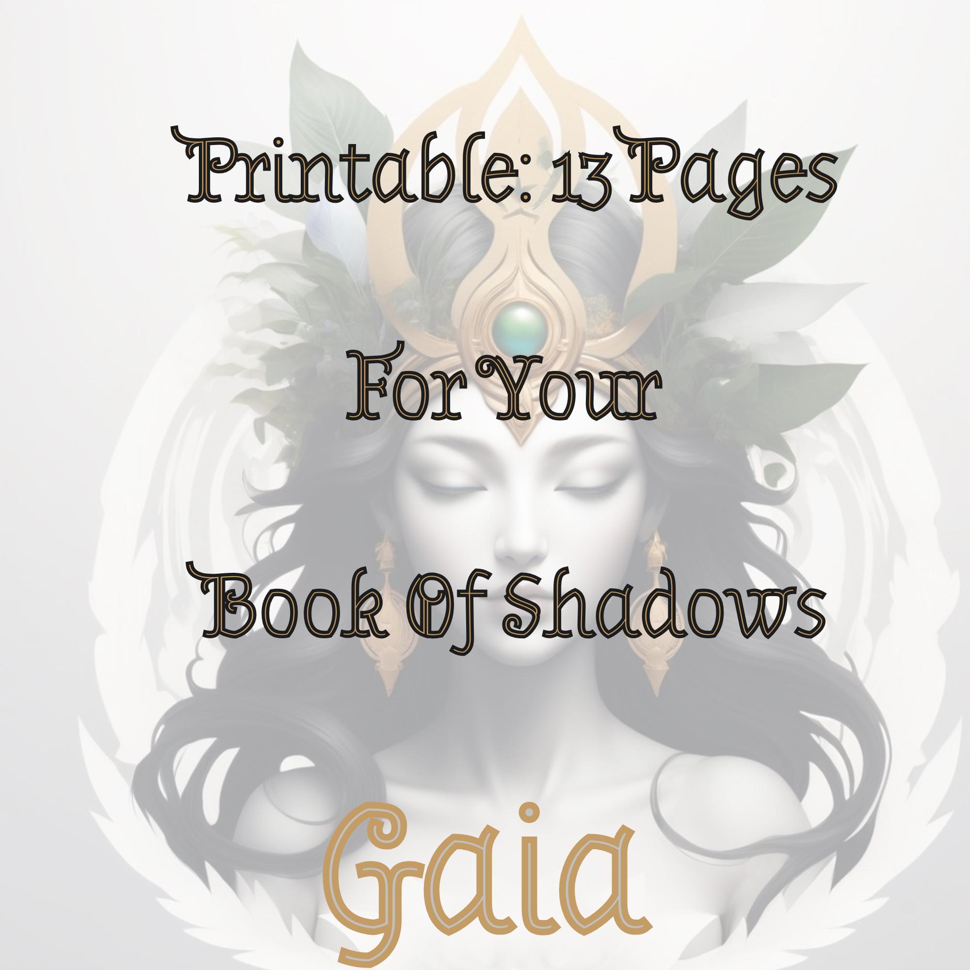 Gaia-inspired Printable Book of Shadows Pages - Digital Download - Etsy