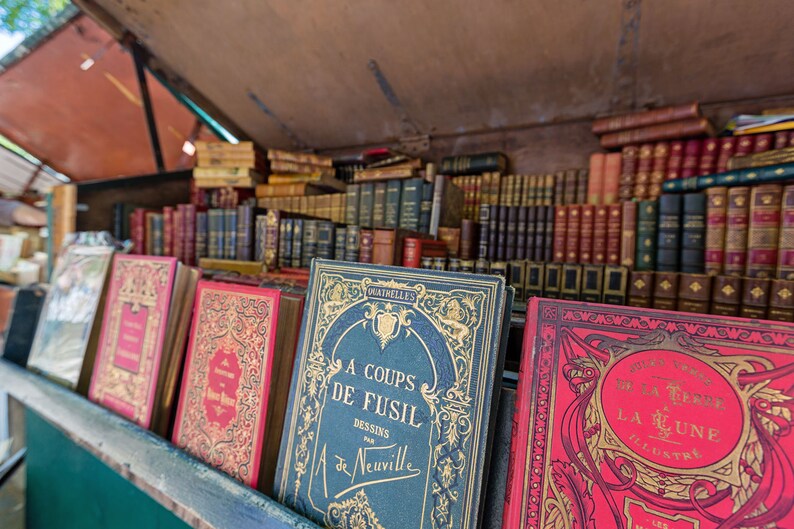 Paris Photography, Paris Wall Art Print, Antique Books Office Wall ...
