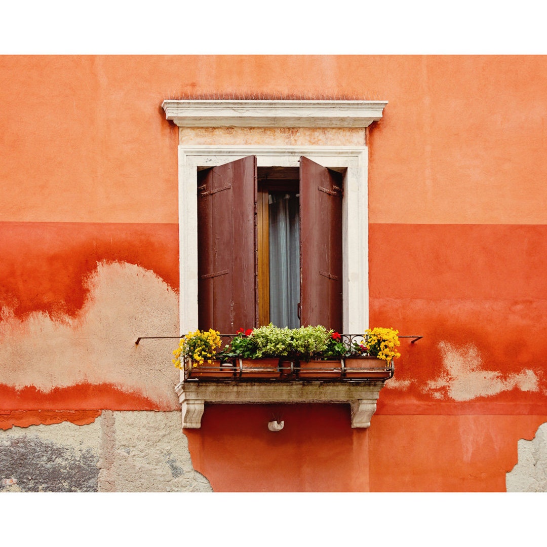 Venice Italy Window Photography Print, Bold Italy Colors Wall Art ...