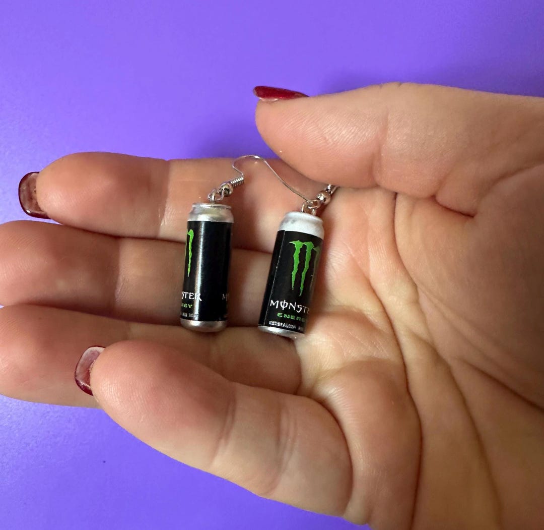 Monster Energy Earrings, Mini Energy Drink Earrings for the Teacher ...