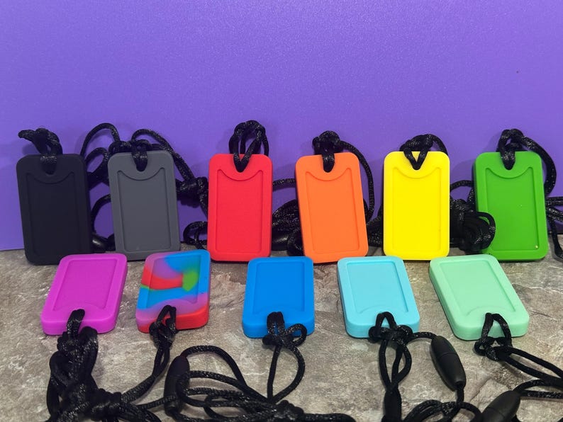 Dog Tag Chew Necklace: Sensory Aid, Oral Motor, ADHD, Autism Chewlery ...