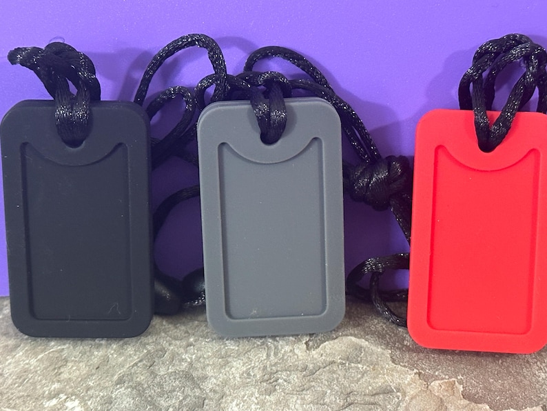 Dog Tag Chew Necklace: Sensory Aid, Oral Motor, ADHD, Autism Chewlery ...